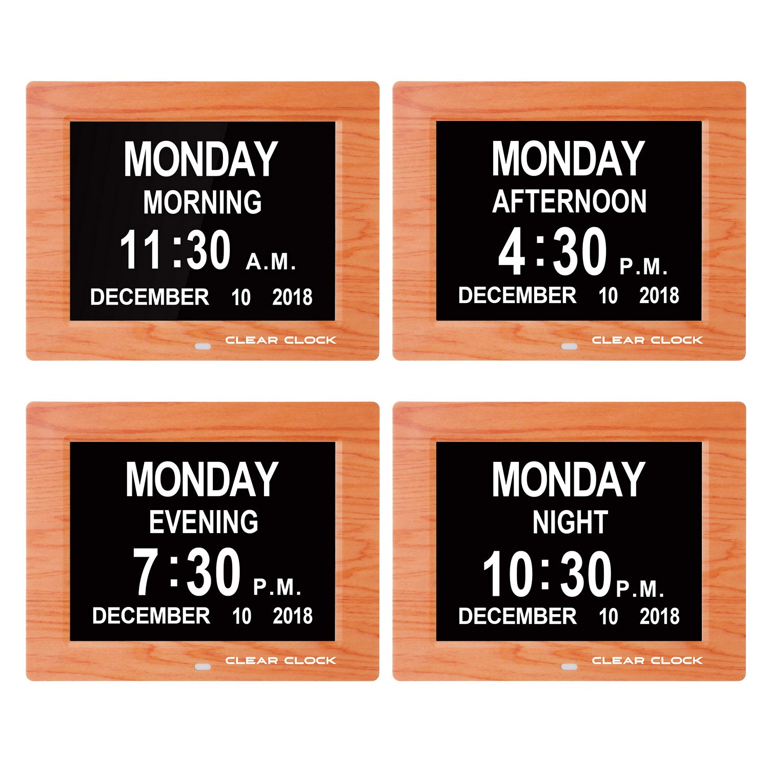 Clear Clock 8" Digital Memory Loss Clock